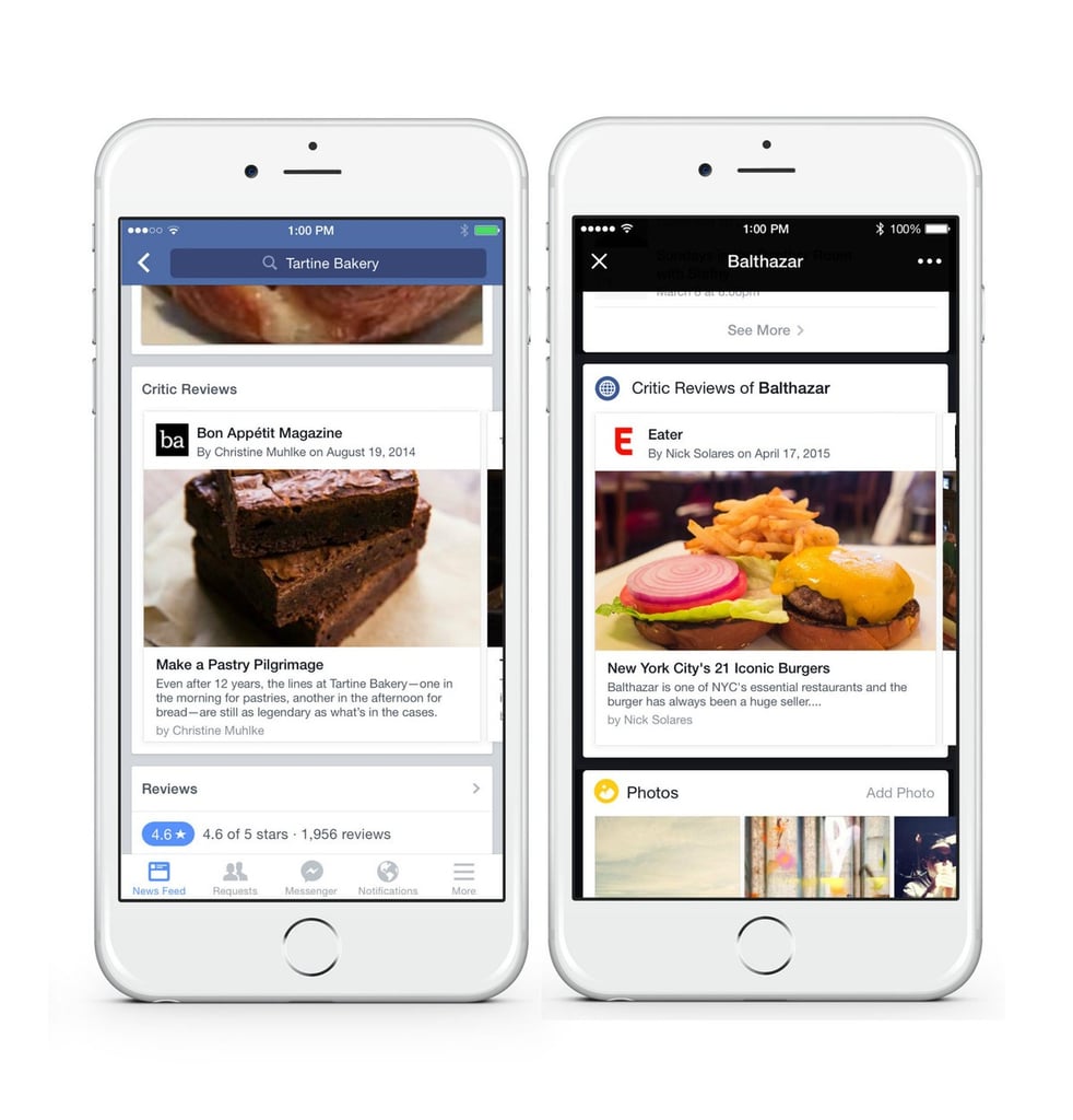 Facebook Food Critics' Reviews | POPSUGAR Tech