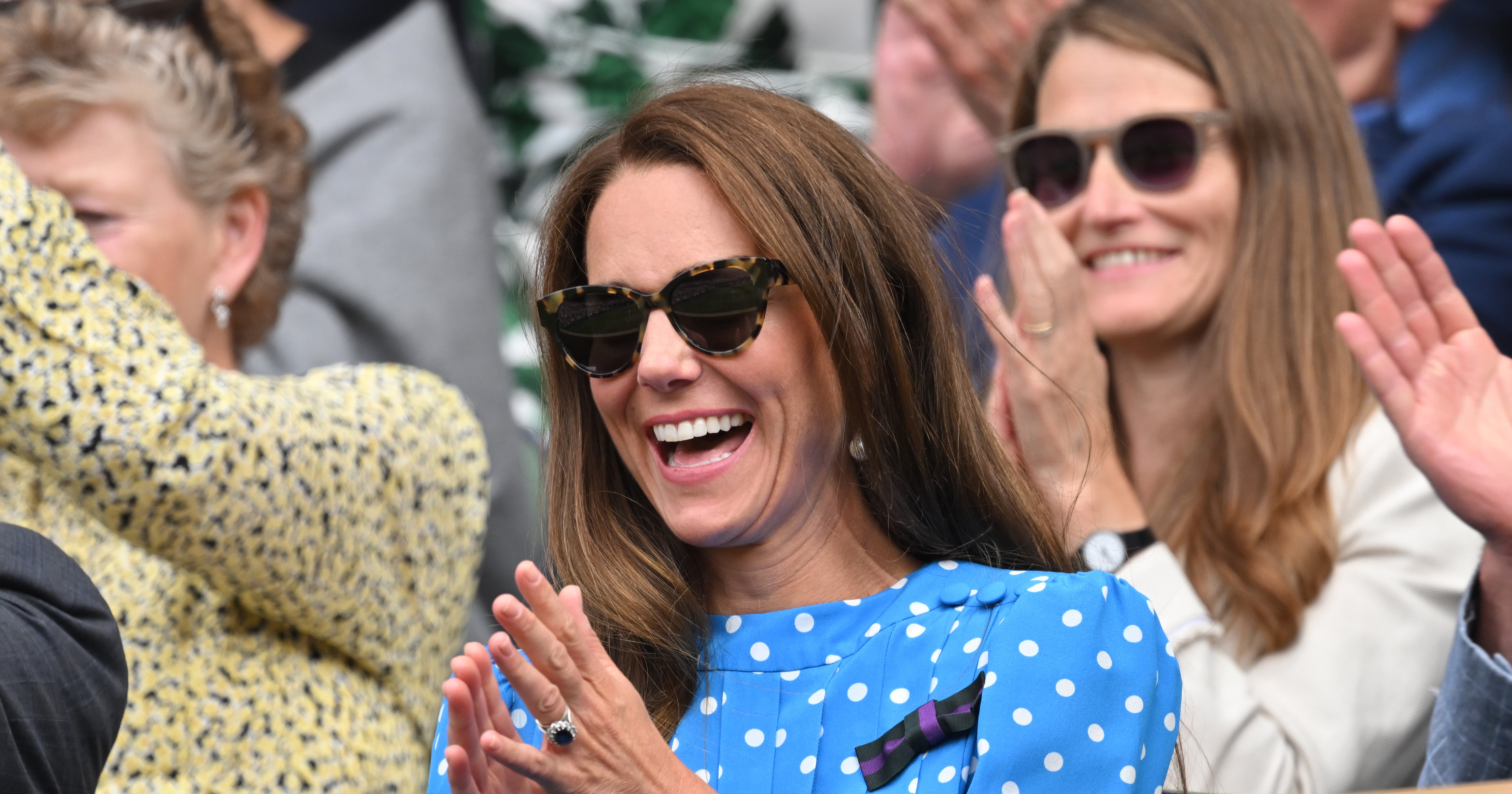 Kate Middleton's Blue Alessandra Rich Dress at Wimbledon | PS Fashion