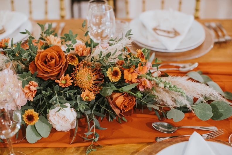 orange wedding table