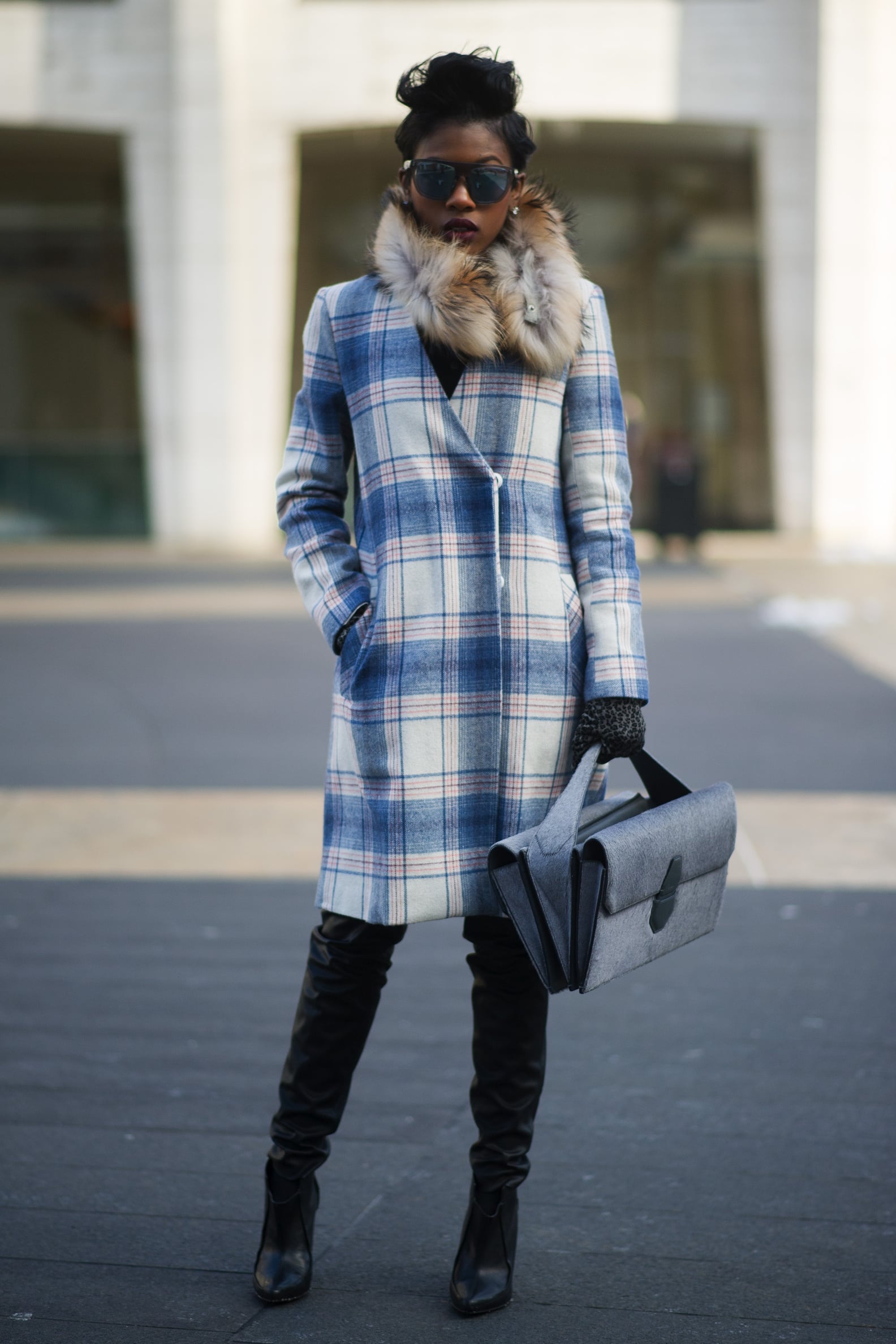 Plaid Street Style Trend at Fashion Week Fall 2014 | PS Fashion