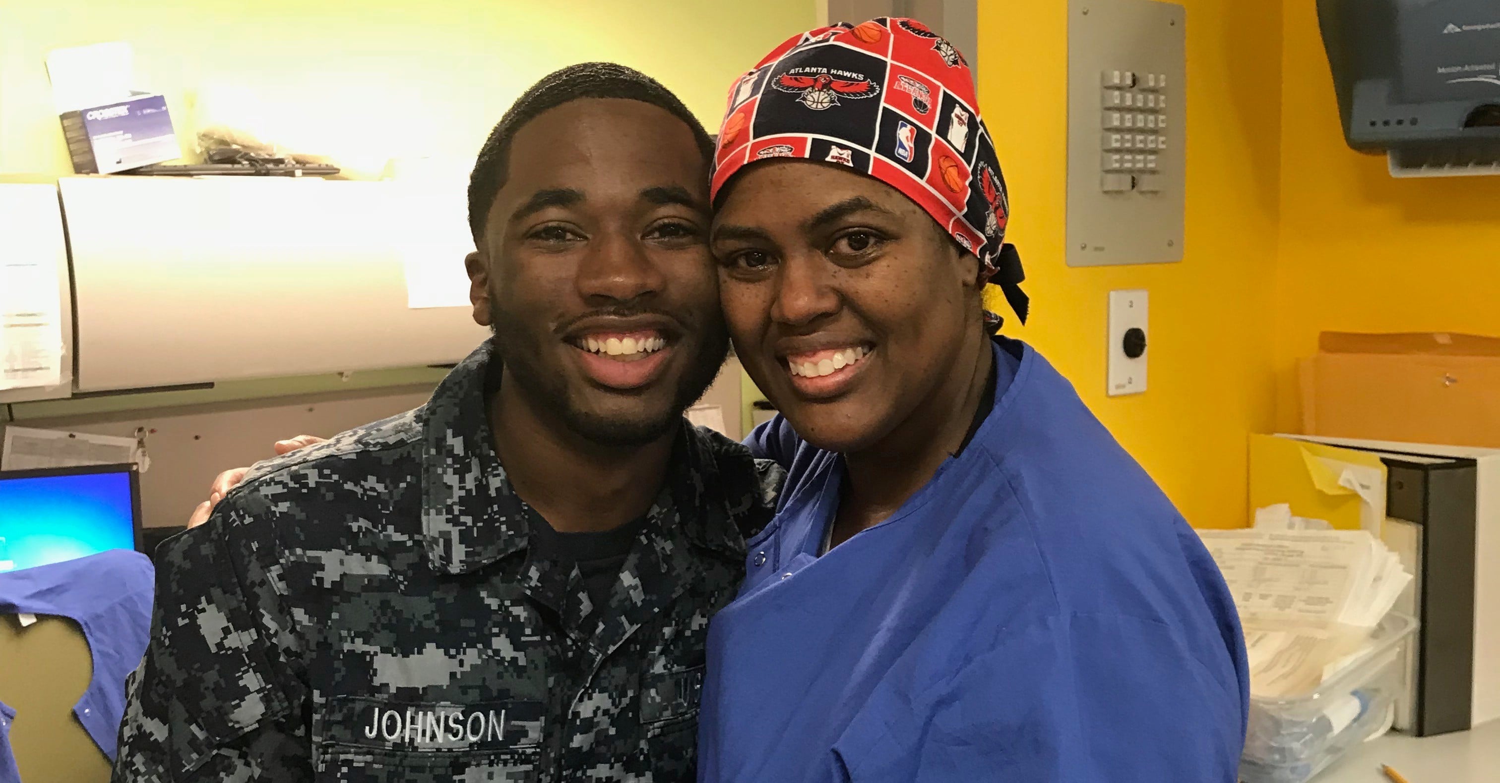 Nurse Surprised by Navy Son at Work For Christmas | PS Family
