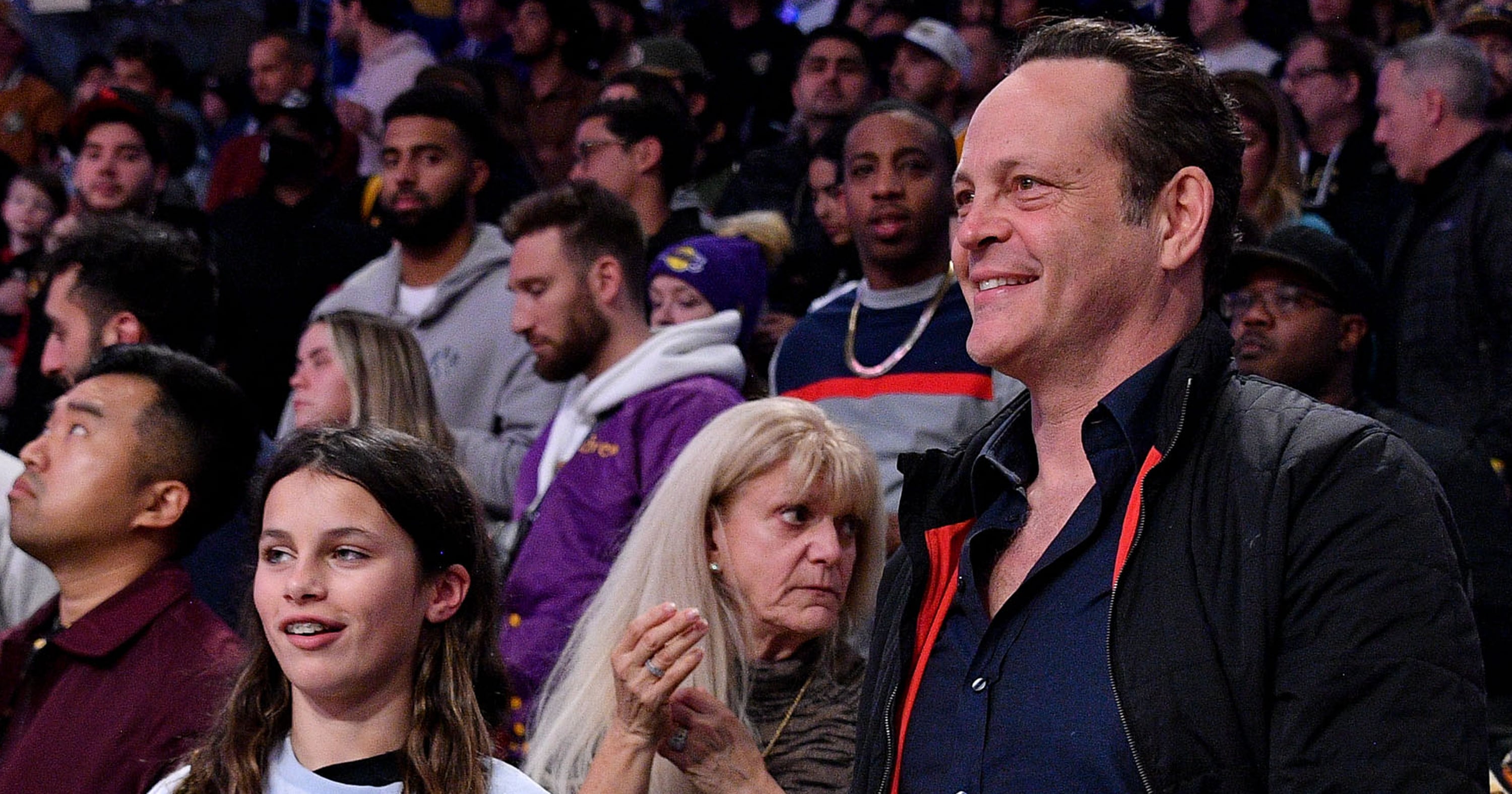 Vince Vaughn Attends Lakers Game With His Wife and 2 Kids | POPSUGAR ...