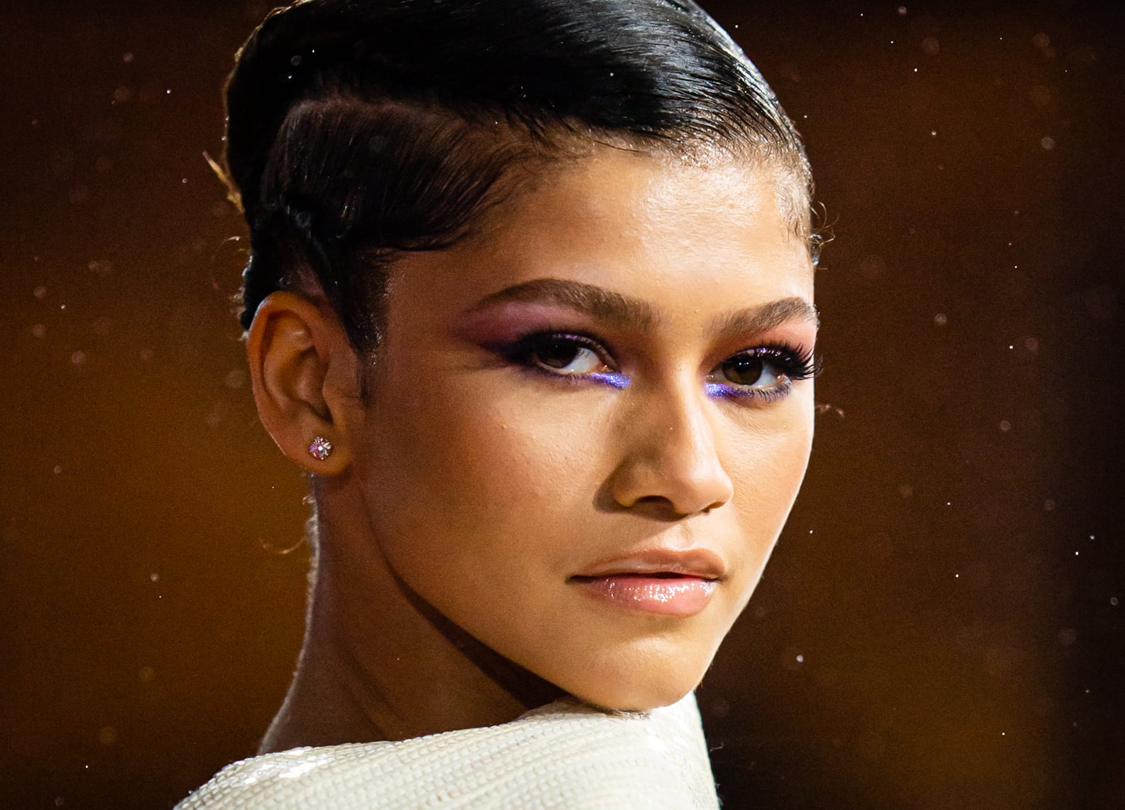 See Zendaya's Purple Reverse Eyeliner at Dune Premiere | PS Beauty