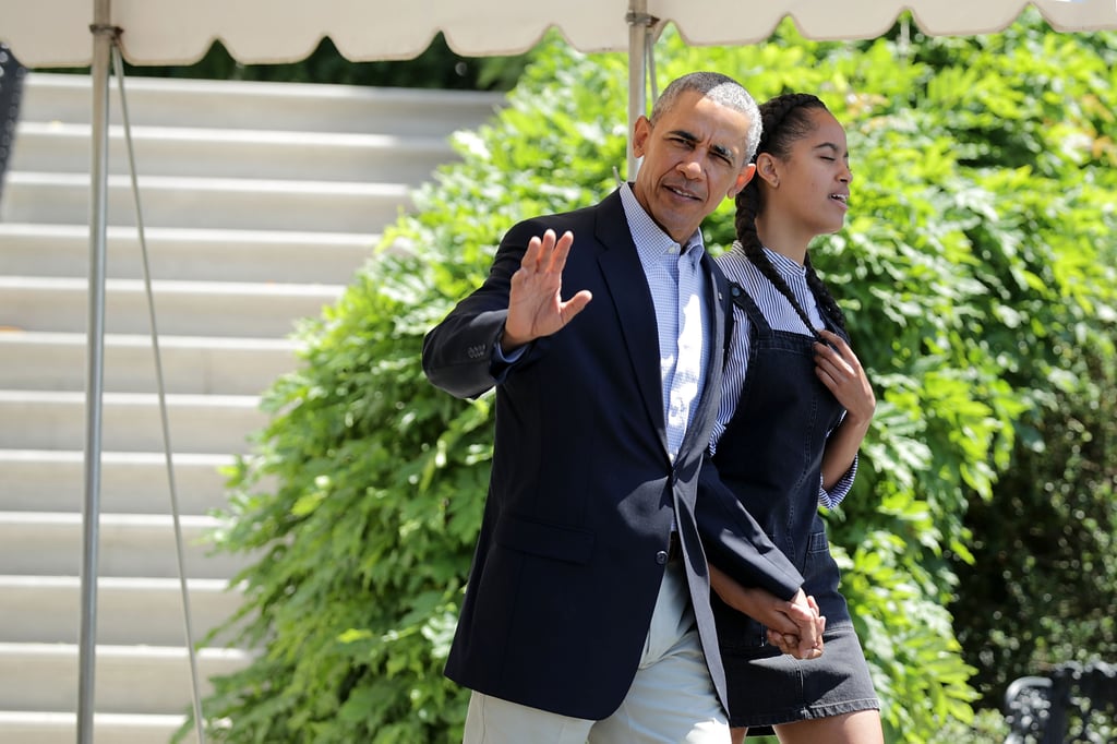 Barack Obama Cute Moments With Sasha And Malia Popsugar Celebrity Photo 22