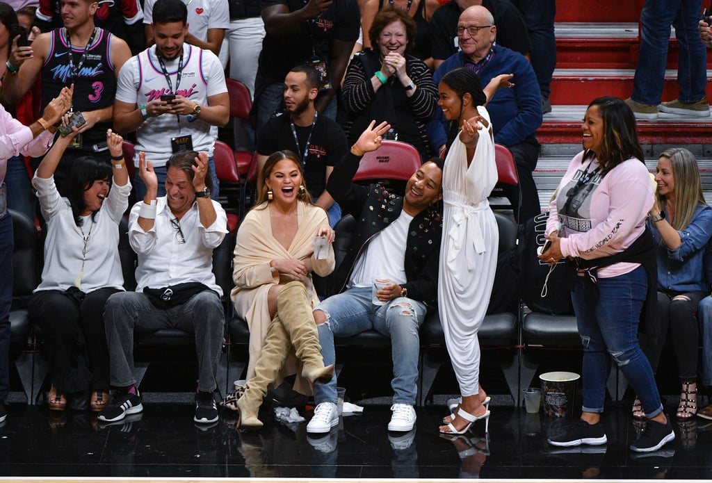 Chrissy Teigen and John Legend at Dwyane Wade's Last Game | POPSUGAR ...