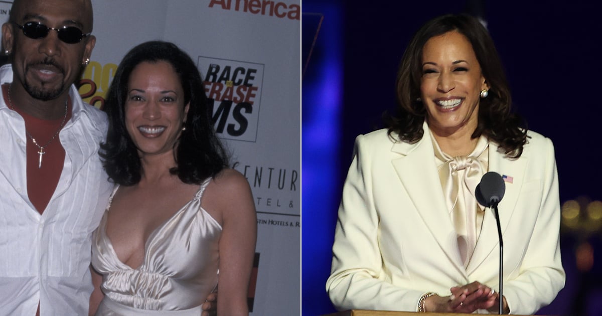 Kamala Harris's White Silk-Satin Midi Dress From 2001 | POPSUGAR Fashion Kamala Harris's White Silk-Satin Midi Dress From 2001 | POPSUGAR Fashion
