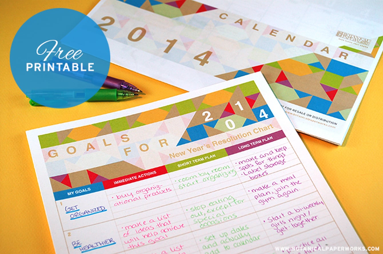 2014 New Year's Resolution Printables | PS Smart Living