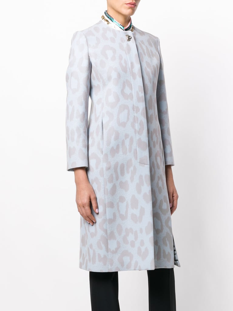 Amal Clooney Blue Leopard Coat | POPSUGAR Fashion