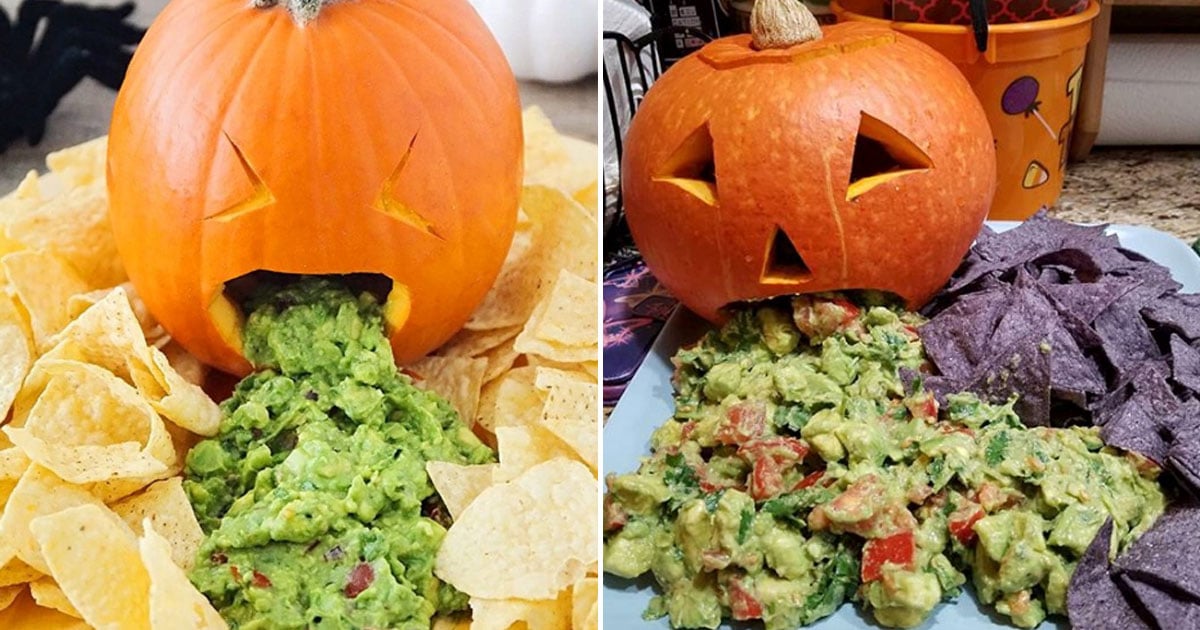 How to Make a Puking Pumpkin Chips and Dip Display | PS Food