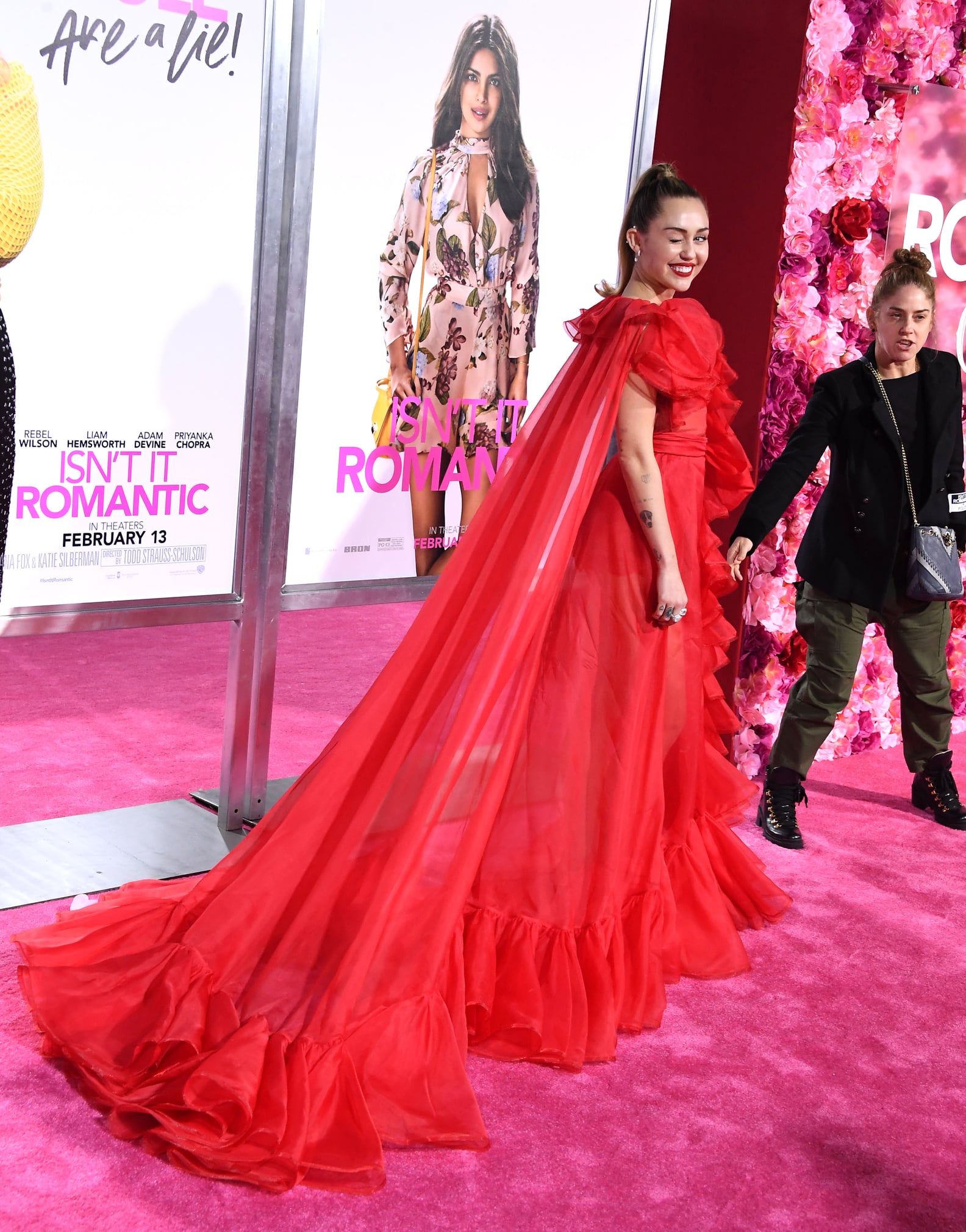 Miley Cyrus's Red Dress at Isn't It Romantic Premiere | PS Fashion