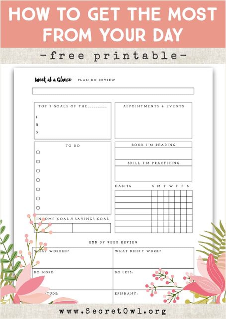 Free Printable Goal Sheets | PS Smart Living