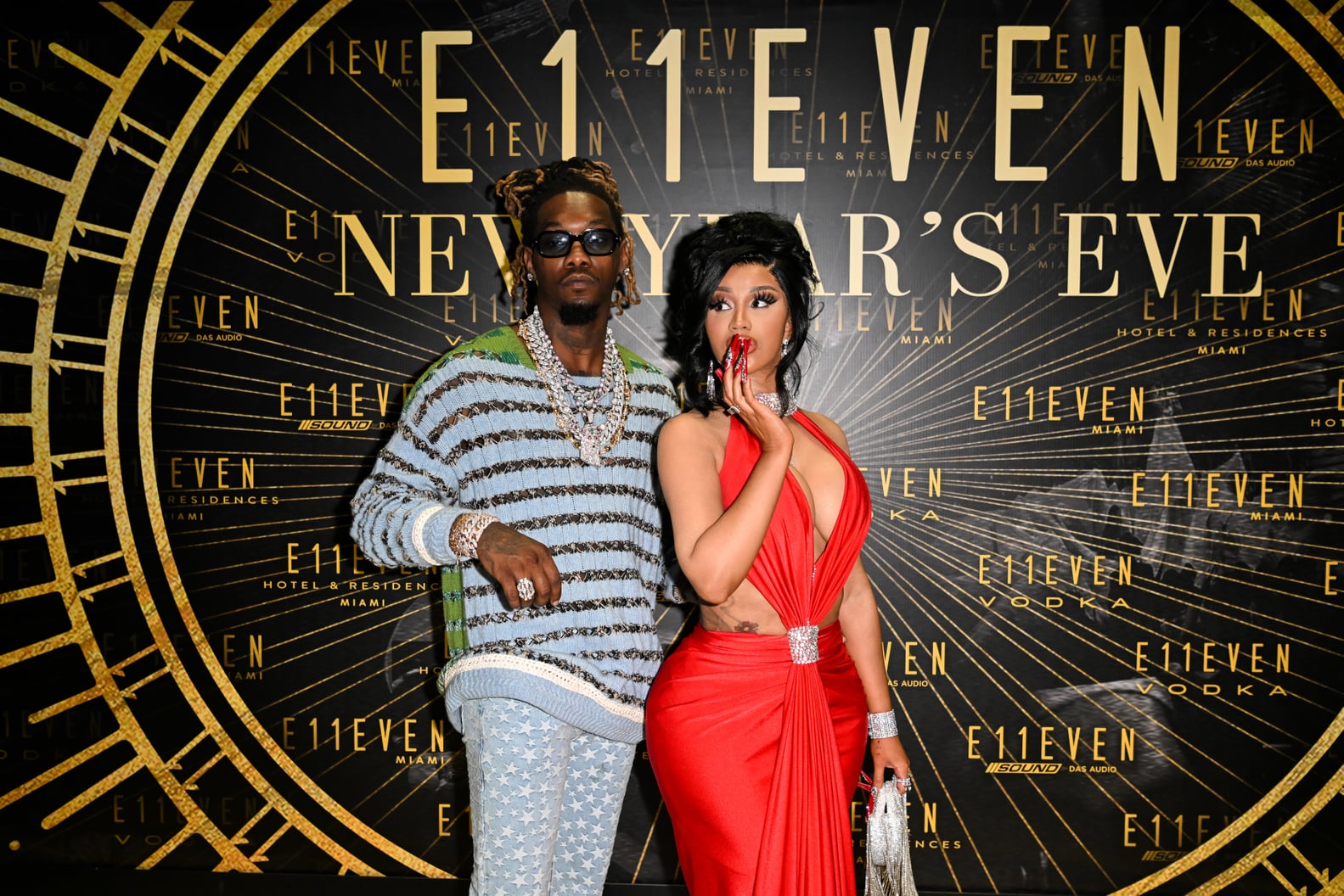 Cardi B's Cutout Red Valdrin Sahiti Dress For New Year's Eve | PS Fashion