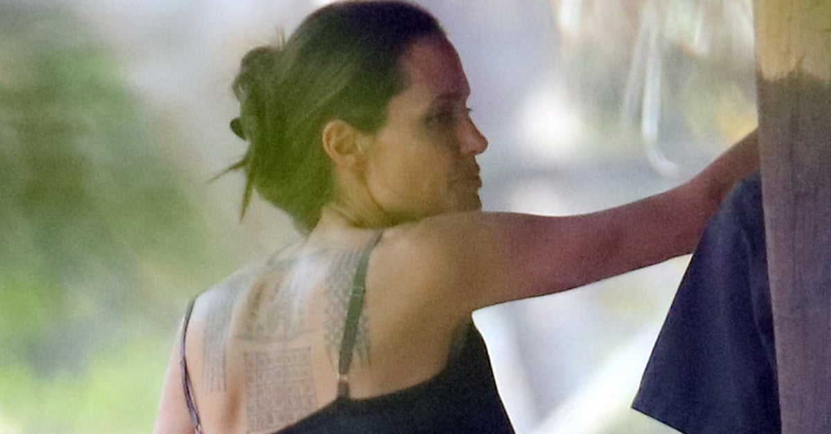 Angelina Jolie's Back Tattoo February 2016 | Pictures | PS Celebrity