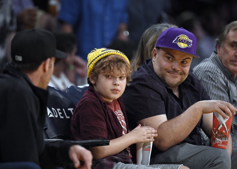 Jack Black and Son at LA Lakers Game March 2017 | PS Celebrity
