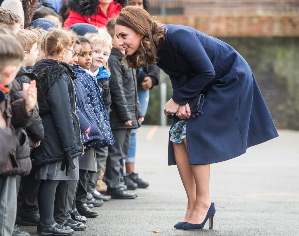 Pictures of Kate Middleton Crouching With Kids | POPSUGAR Family