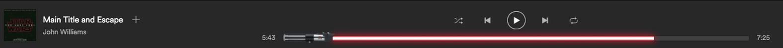 Spotify Lightsaber Progress Bar | PS Entertainment