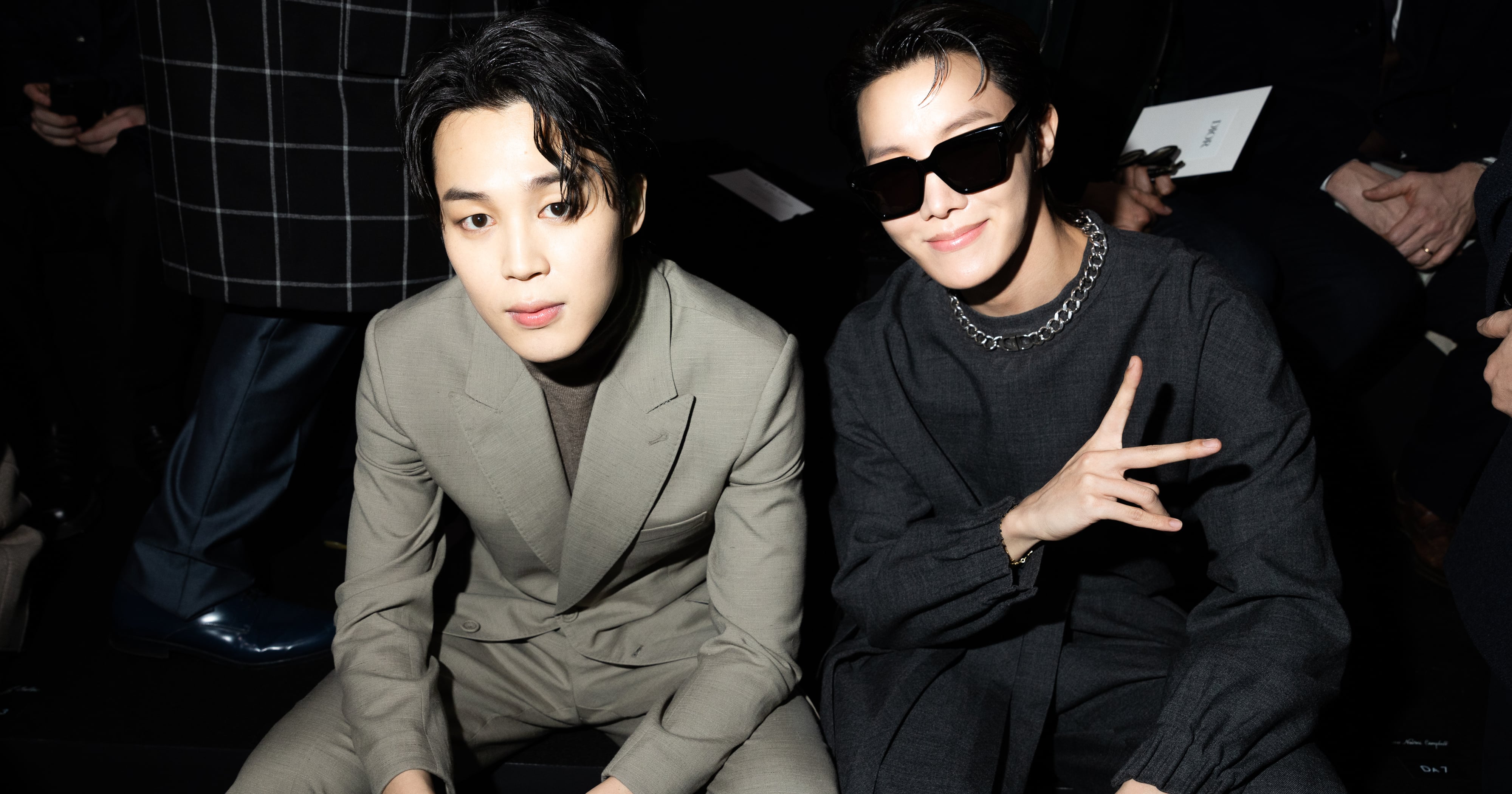 Jimin Sits Front Row at the Dior Menswear Fall 2023 Show | POPSUGAR Fashion
