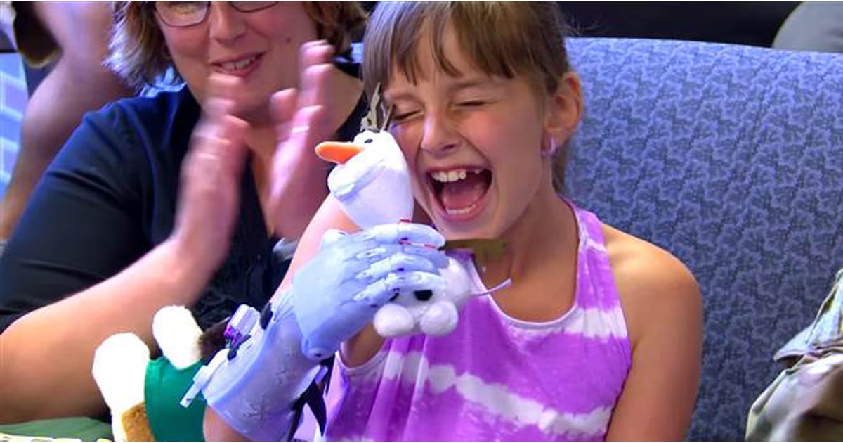 Little Girl Gets Frozen Prosthetic Arm | POPSUGAR Family