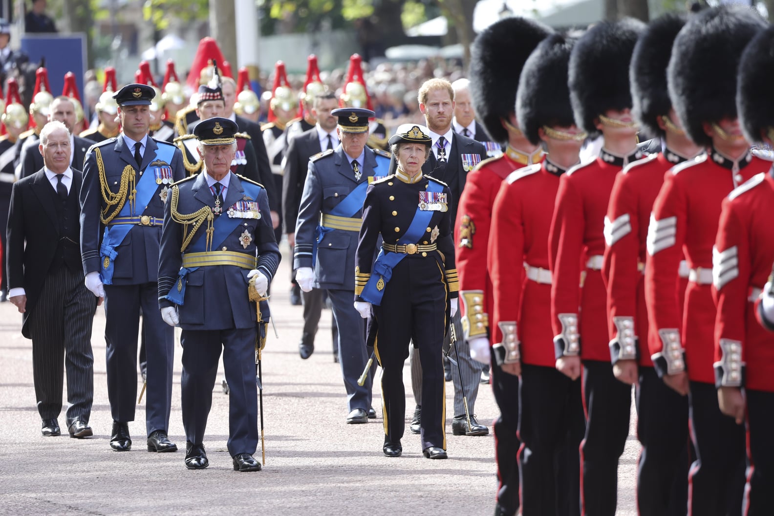 Prince Harry, William at Queen Elizabeth Coffin Procession | PS Celebrity