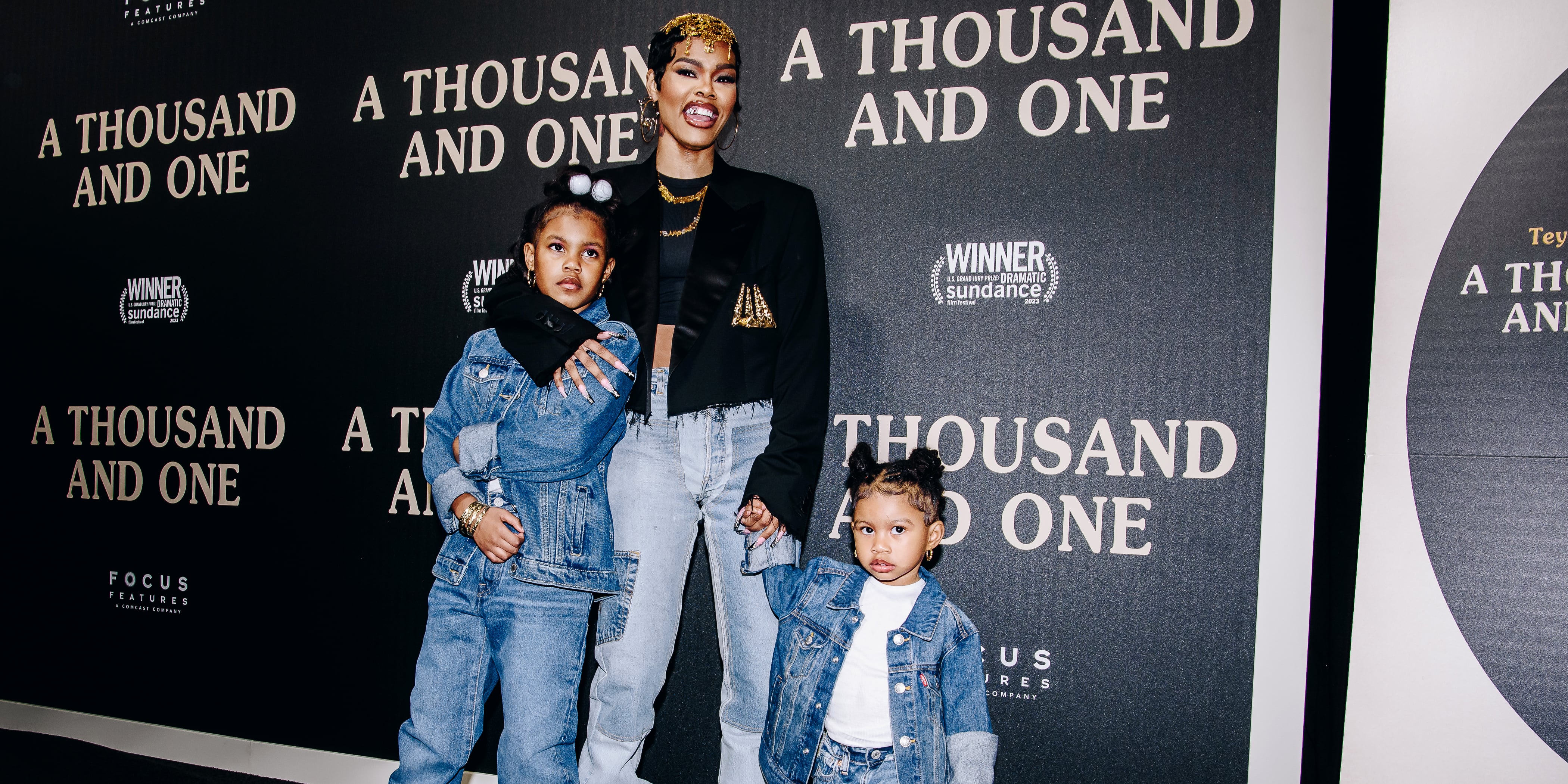 Teyana Taylor and Her Kids at A Thousand and One Premiere | PS Celebrity