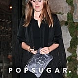 Princess Beatrice Monogrammed Silver Clutch | POPSUGAR Fashion