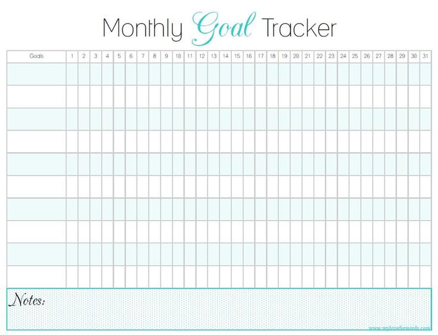 Free Printable Goal Sheets | PS Smart Living