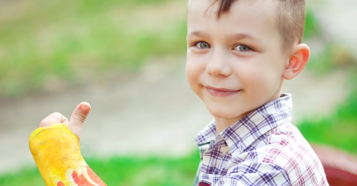Boy Is So Excited About His Amazing Arm Cast | POPSUGAR Family