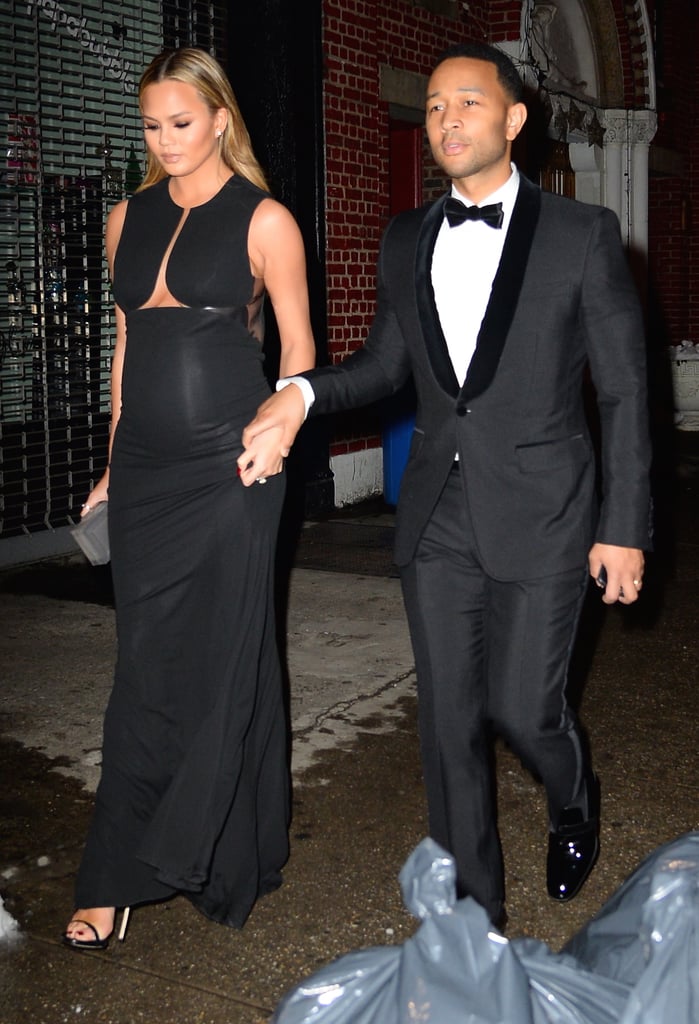 Chrissy Teigen and John Legend Out in NYC January 2016 | POPSUGAR Celebrity