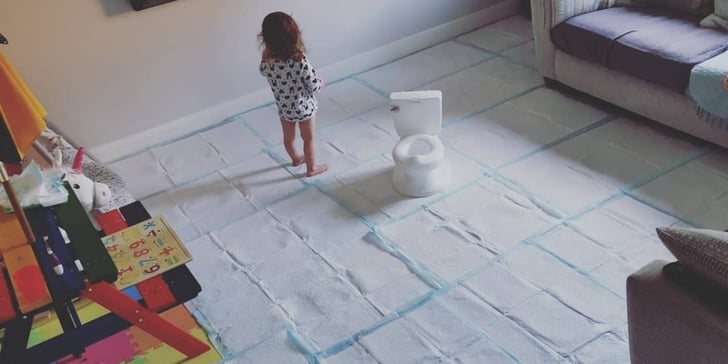 Mom Covers House in Pee Pads While Potty-Training Toddler | POPSUGAR Family