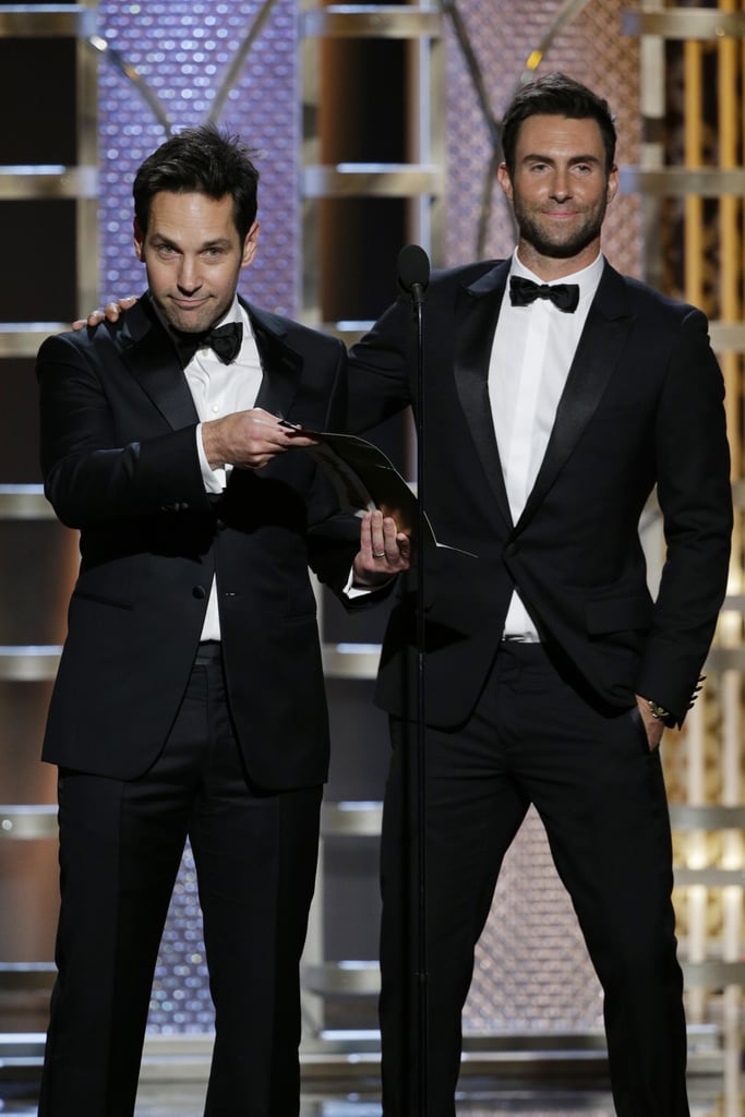 Paul Rudd and Adam Levine at the Golden Globes 2015 | POPSUGAR Celebrity
