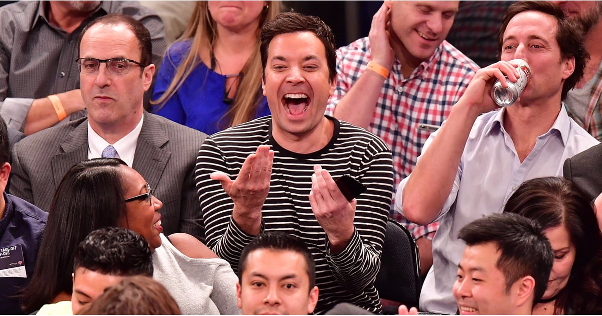 Jimmy Fallon at the Knicks Game January 2017 | POPSUGAR Celebrity