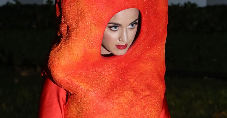 Katy Perry's Giant Cheetos Costume For Halloween 2014 | POPSUGAR Celebrity