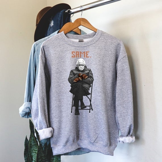 Shop Bernie Sanders Inauguration Meme Sweatshirt For Charity | POPSUGAR ...