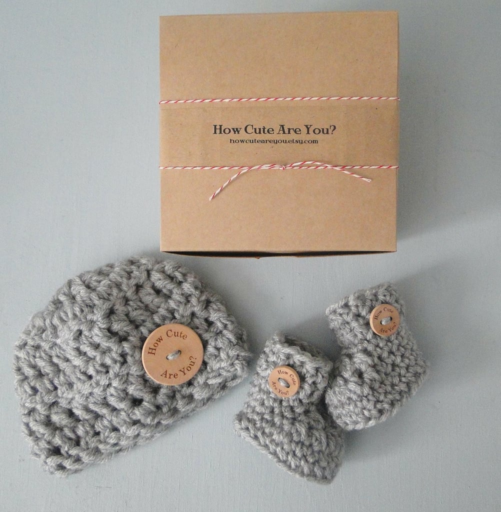 Crocheted Newborn Set Pregnancy Announcement Gift Ideas POPSUGAR Family Photo 19