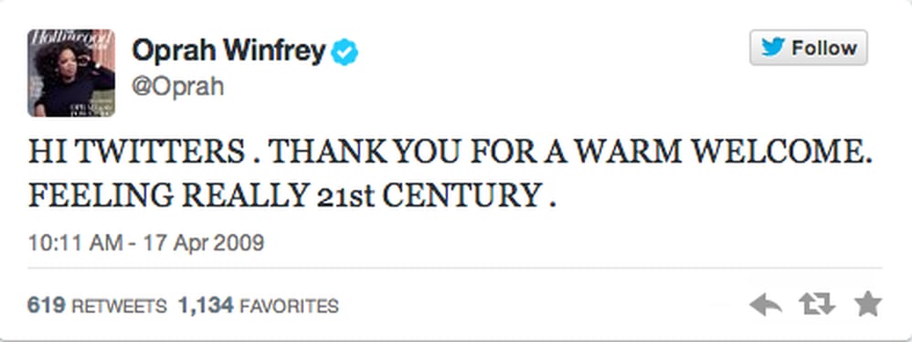 Celebrities' First Tweets | PS Celebrity