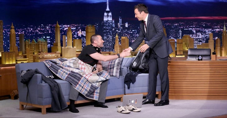 Hugh Jackman Sleeps on Jimmy Fallon's Couch | POPSUGAR Celebrity