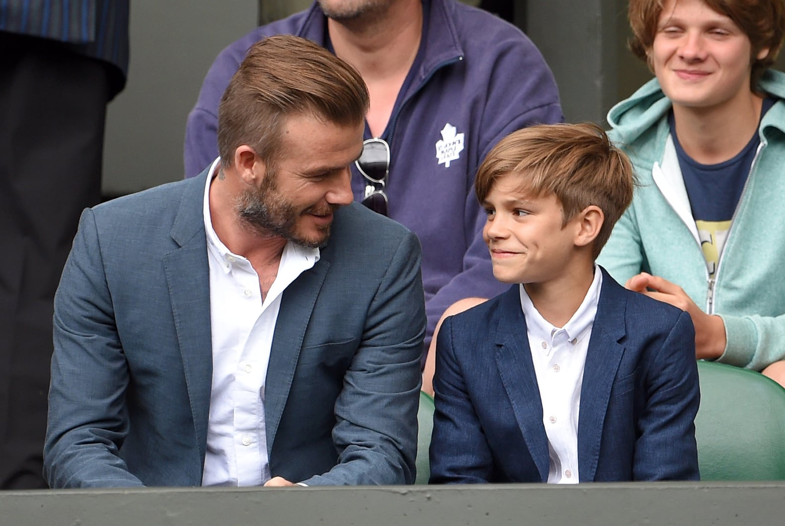 David and Romeo Beckham at Wimbledon 2015 | PS Celebrity