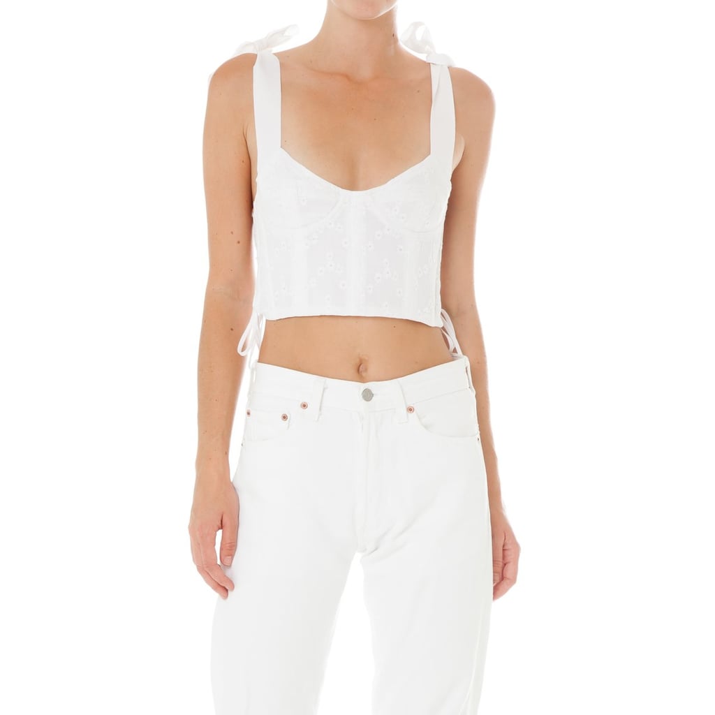 Kendall's Exact AreYouAmI Dulcinea Corset | Kendall Jenner's White Crop ... Kendall's Exact AreYouAmI Dulcinea Corset | Kendall Jenner's White Crop ...