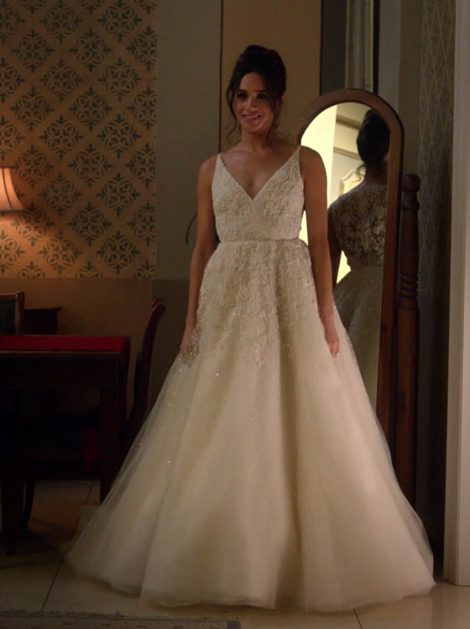 Meghan Markle Wedding Dress on Suits | PS Fashion