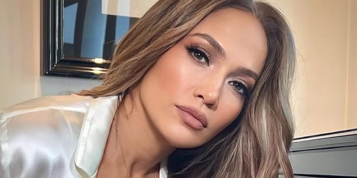 J Lo Poses For Intimissimi in Black Bra and White Satin PJs | POPSUGAR ...