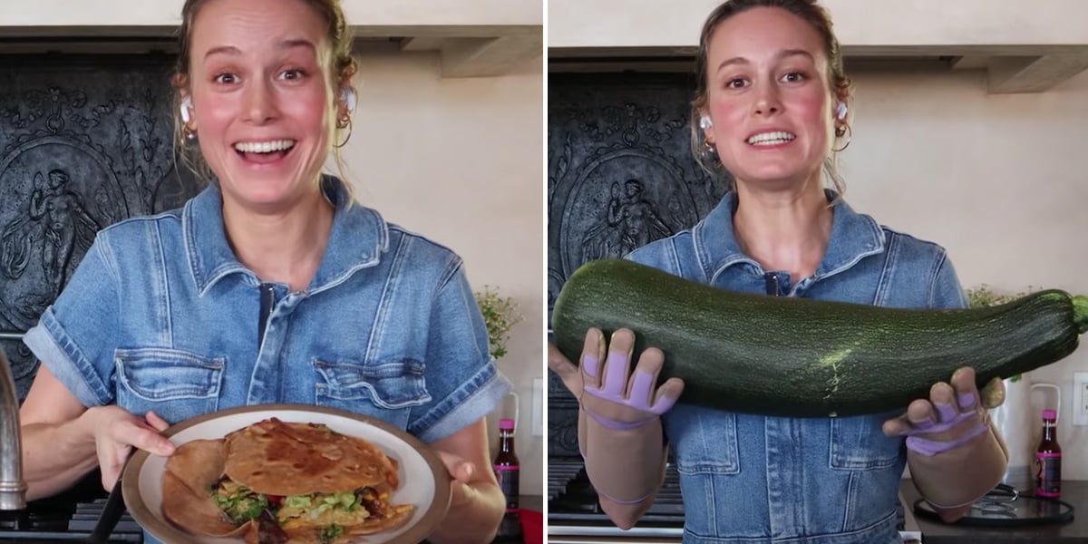 Brie Larson, Joshua Weissman Vegetarian Crunchwrap Supreme | PS Food
