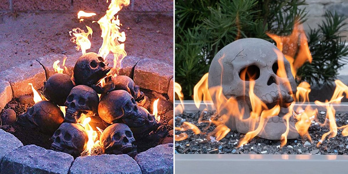 These Skull Fire Logs Are the Creepiest (and Coolest) Thing | POPSUGAR Home