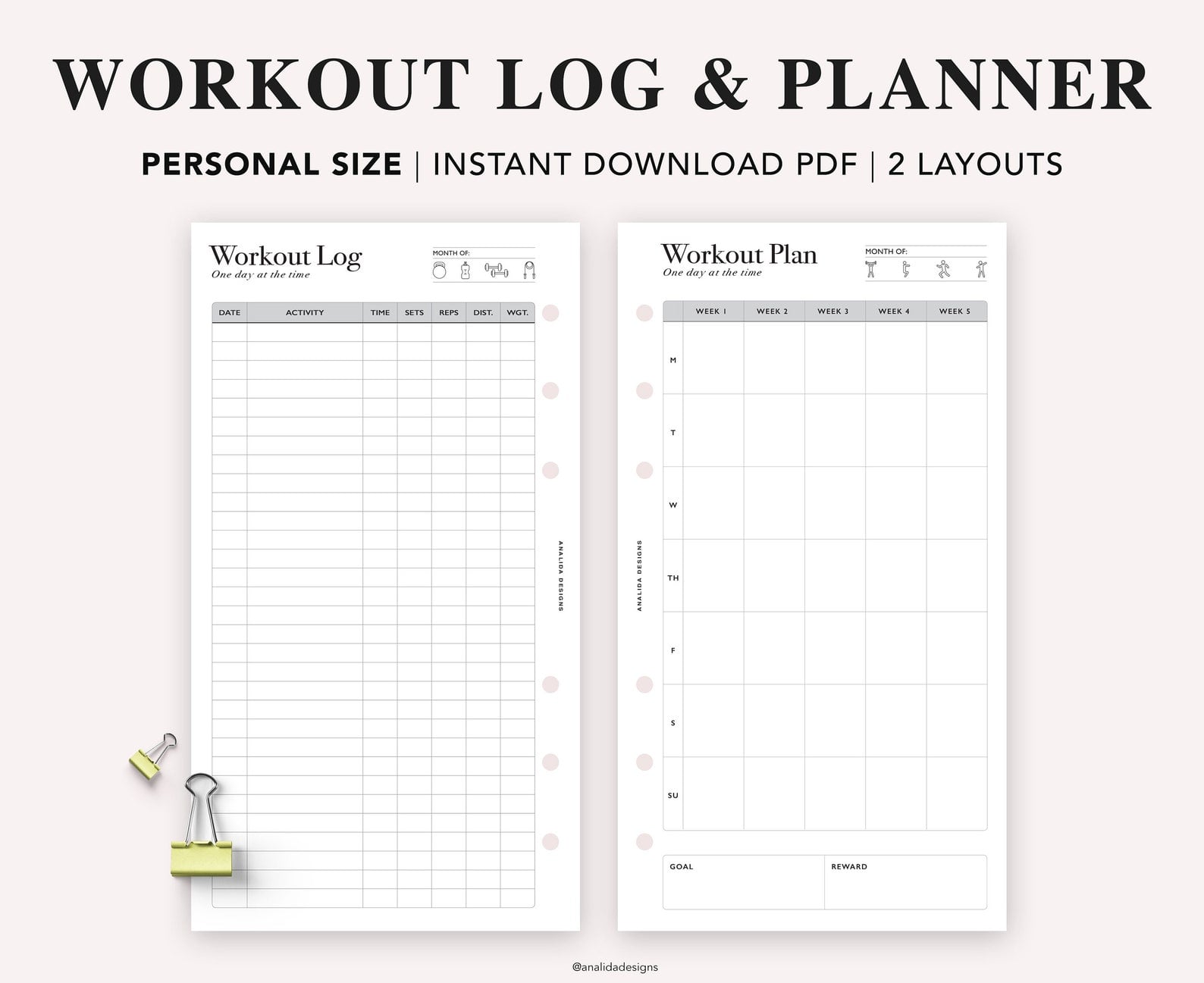 Monthly Workout Template