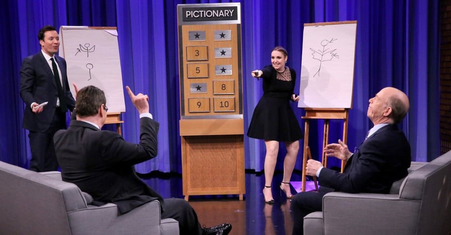 Lena Dunham Playing Pictionary on The Tonight Show | PS Entertainment