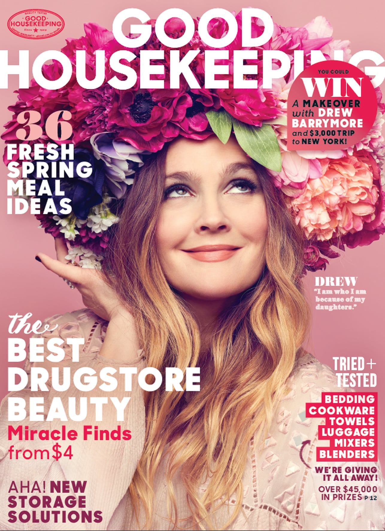Drew Barrymore Good Housekeeping May 2016 Pictures | PS Celebrity
