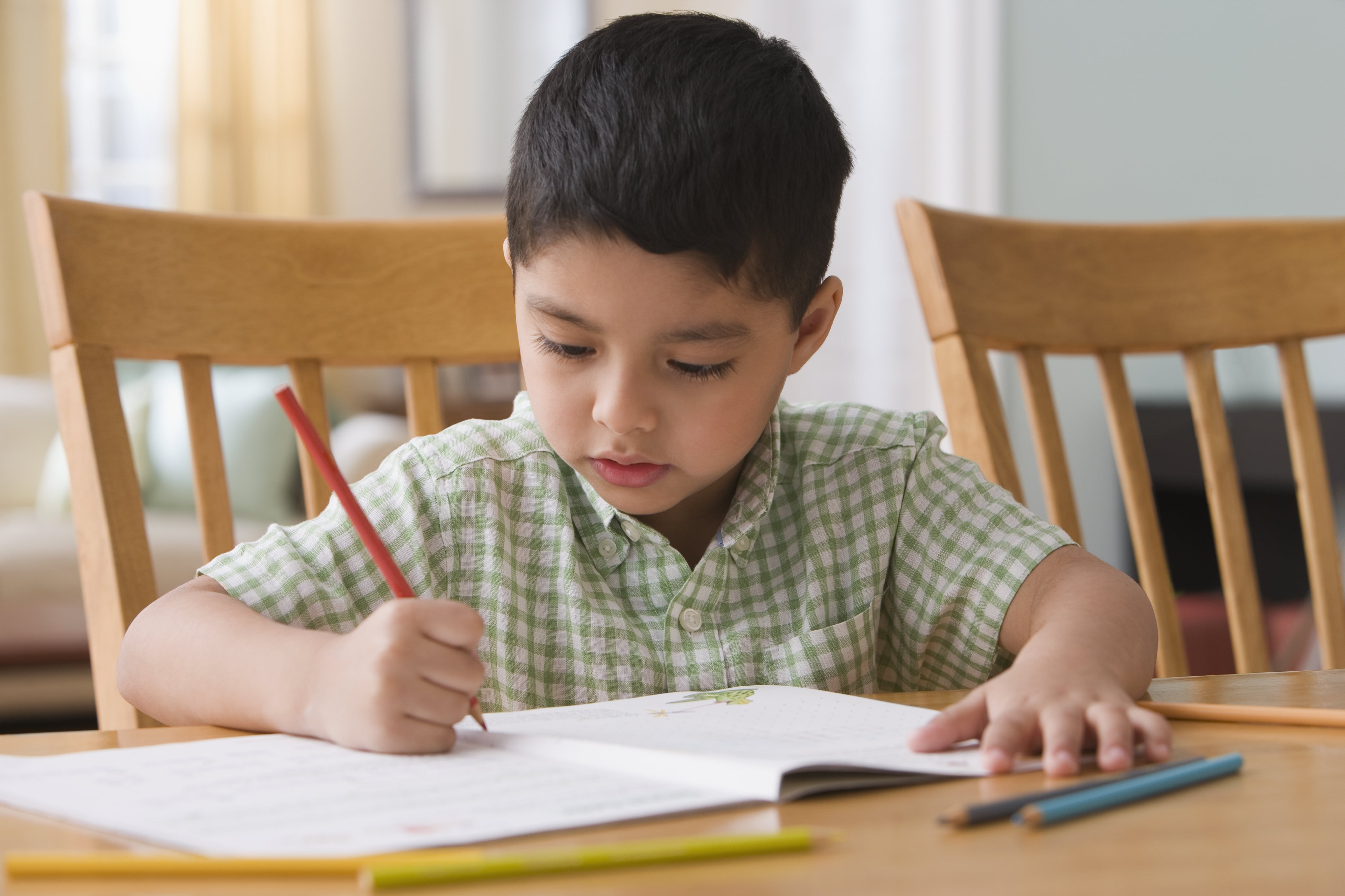Kids Doing Homework At School
