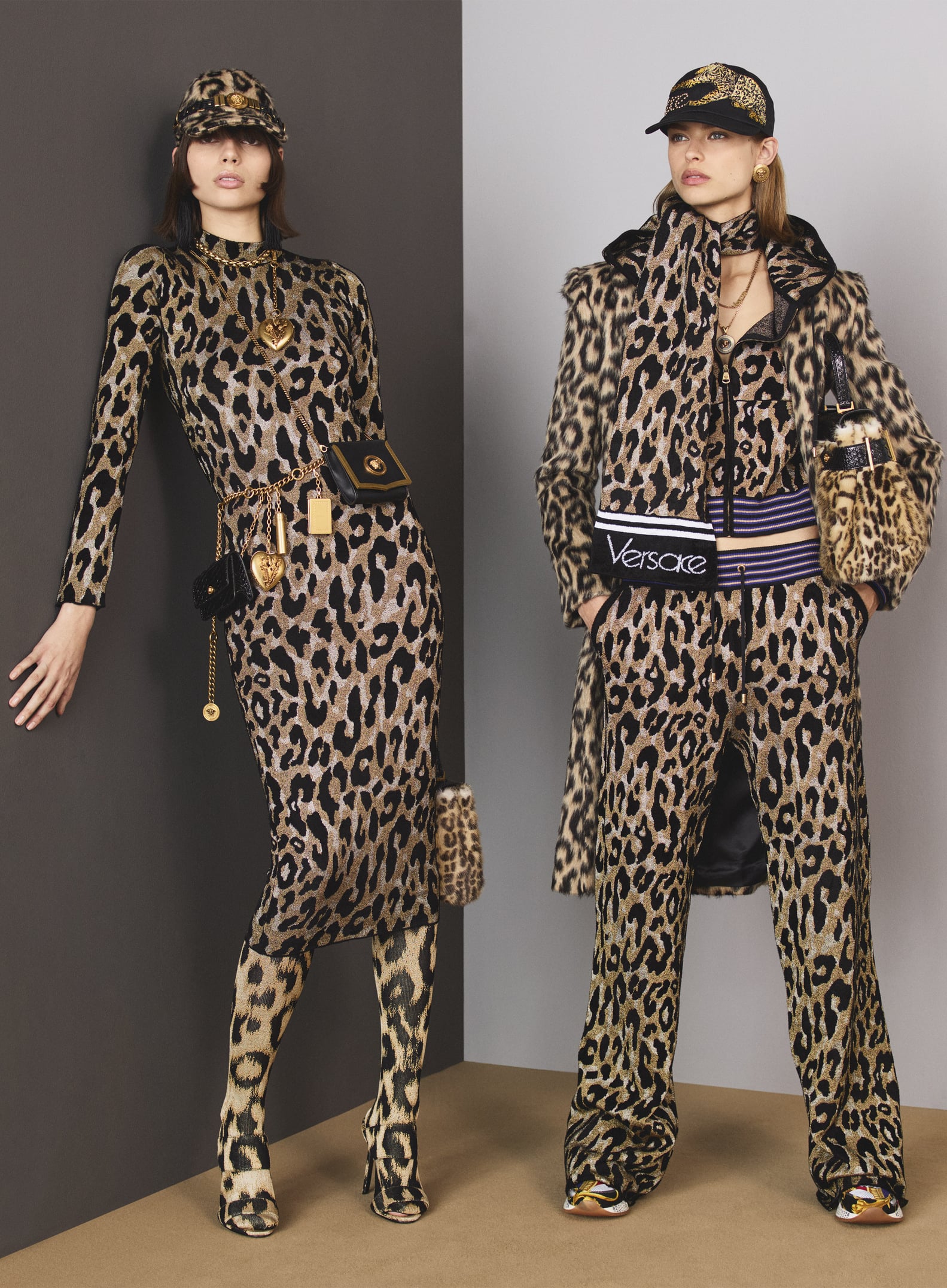 Lady Gaga Versace Leopard Outfit | POPSUGAR Fashion