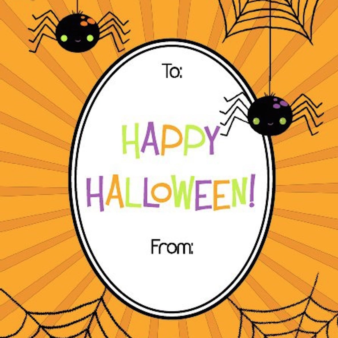 Digital File Spooky Eyes Printable Gift Tags Instant Download Editable 
