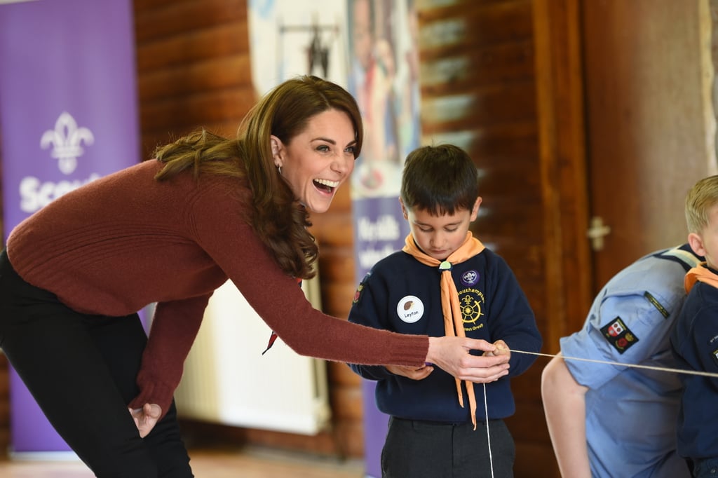 Kate Middleton Visits With Scouts March 2019 | POPSUGAR Celebrity UK