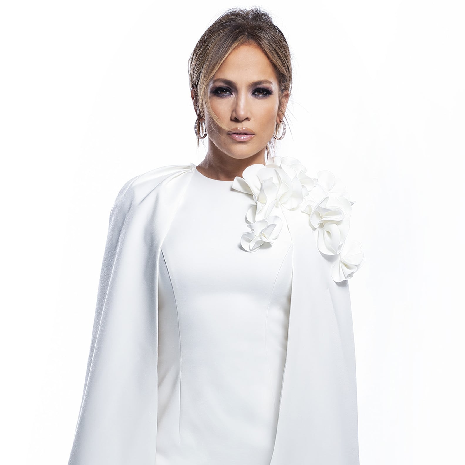 J Lo's White Button Tunic Dress With Thigh Slit From Staud | PS Fashion